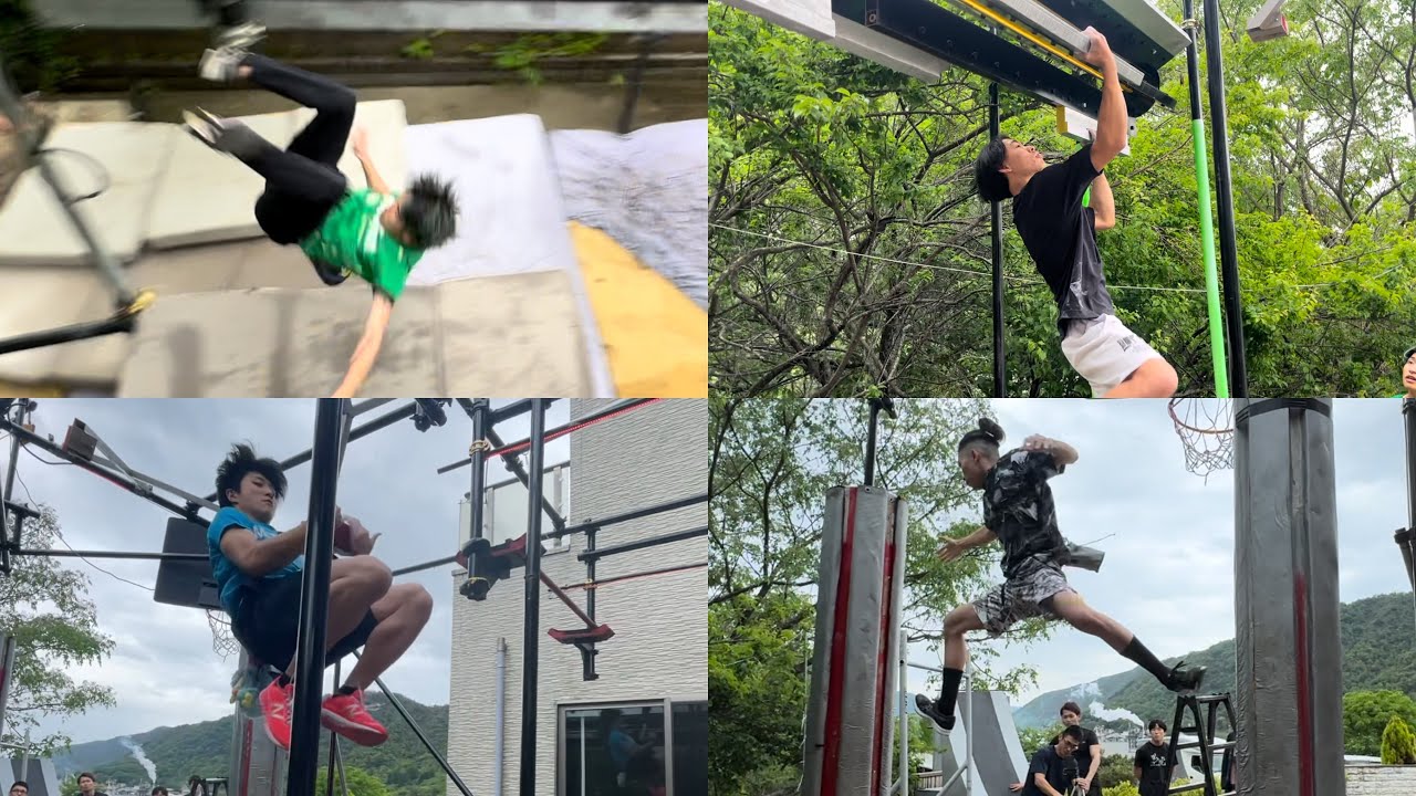 【SASUKE】3rdステージが完全再現されているパークに4人の男が挑戦してみた #sasuke2025 #sasuke #youtube #parkour #KIBIDANS #06 ...