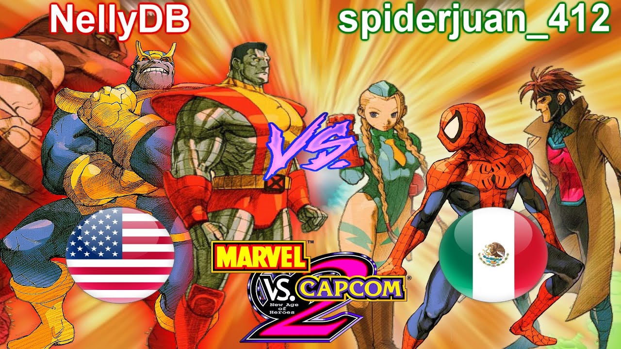 Marvel vs Capcom 2: New Age of Heroes - NellyDB vs spiderjuan_412 - YouTube