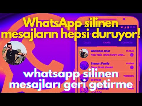 Whatsapp mesajlarını yanlışlıkla sildiysen beni İZLE! | whatsapp silinen mesajları geri getirme 2021