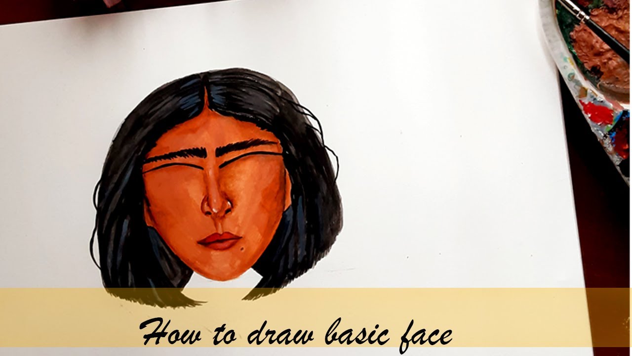 Basic face drawing || How to draw basic face || Step by step tutorial ...