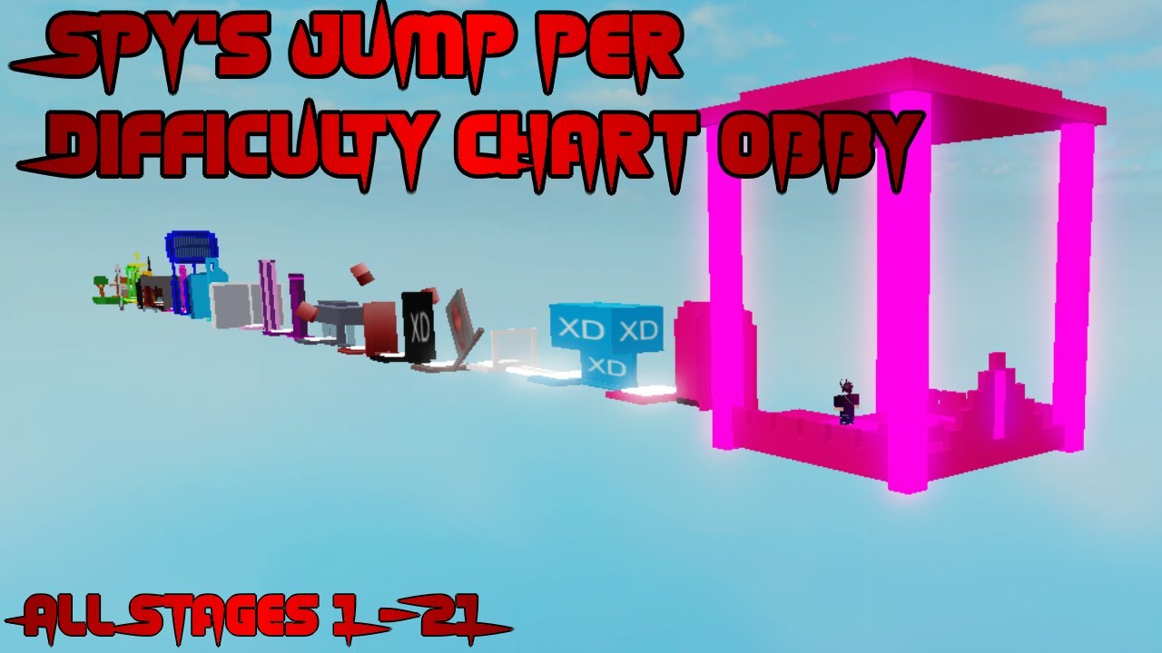 Spy's Jump Per Difficulty Chart Obby [All Stages 1-21] (ROBLOX Obby ...