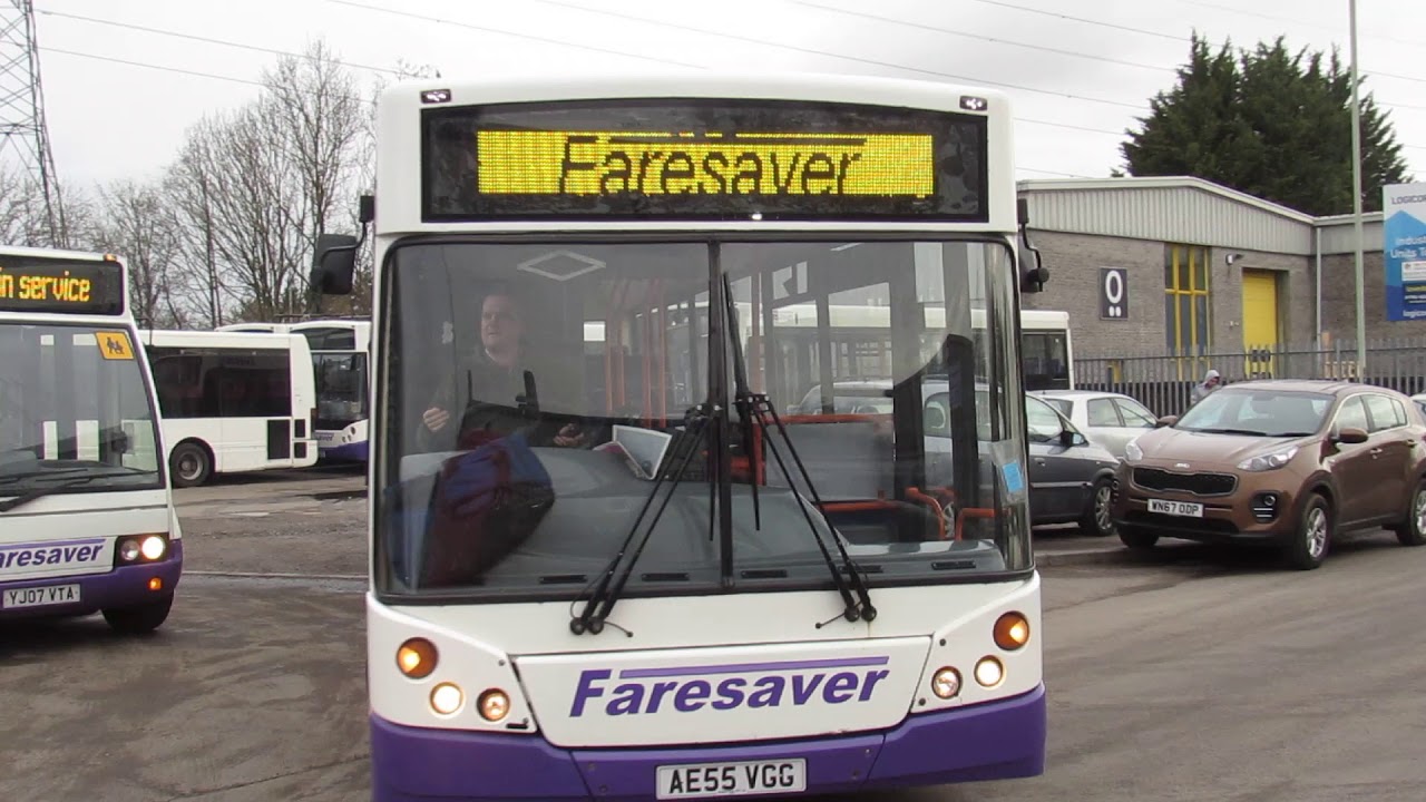 AE55VGG departing Faresaver's depot - YouTube