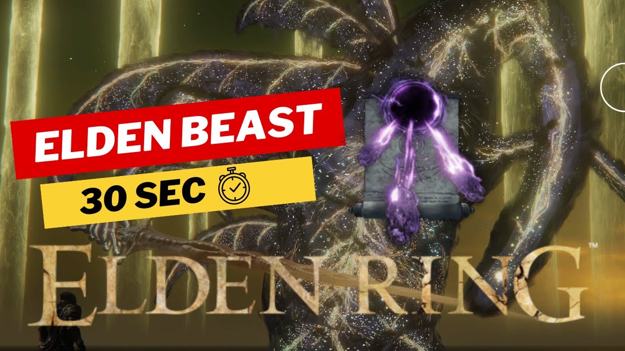 Elden Beast : 30 sec Bossfight RECORD ! (Final ELDEN RING boss) - YouTube