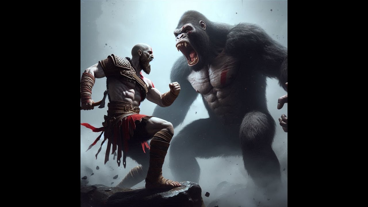 "Epic Showdown: Kratos vs. Gorilla Boss in God of War!" - YouTube