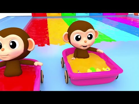funny monkey Learning Fruits in Farm with Monkey kids 3D Kids Learning ...