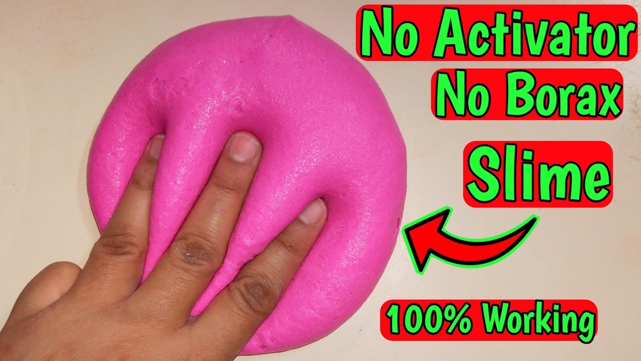 How to make slime without borax activator l How to make slime without ...