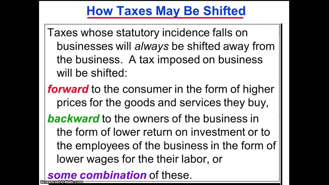 Tax Shifting - YouTube