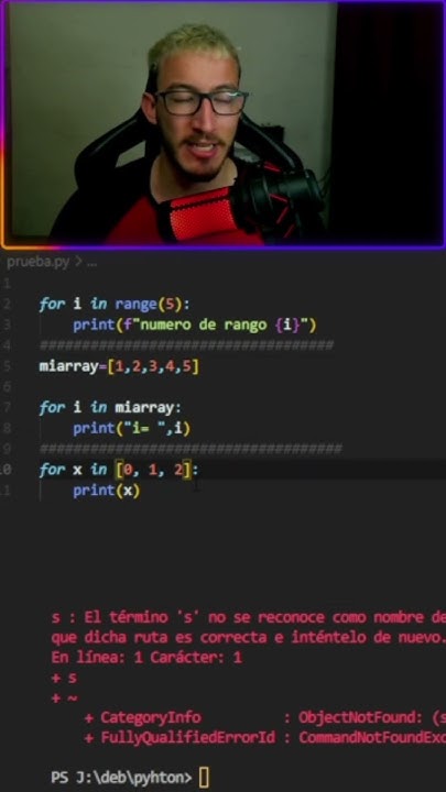 Comprender bucle for en python de manera sencilla - YouTube