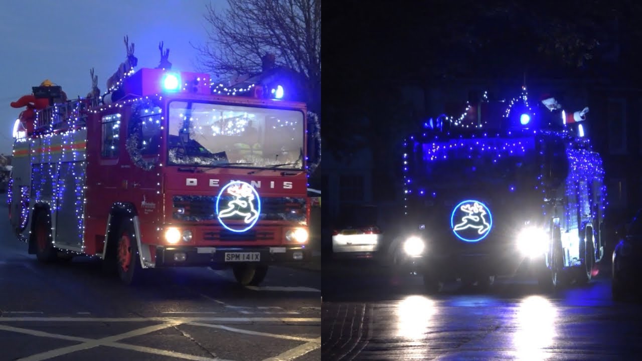 Christmas fire engine - Ex Hemel Hempstead Dennis pump escape with ...