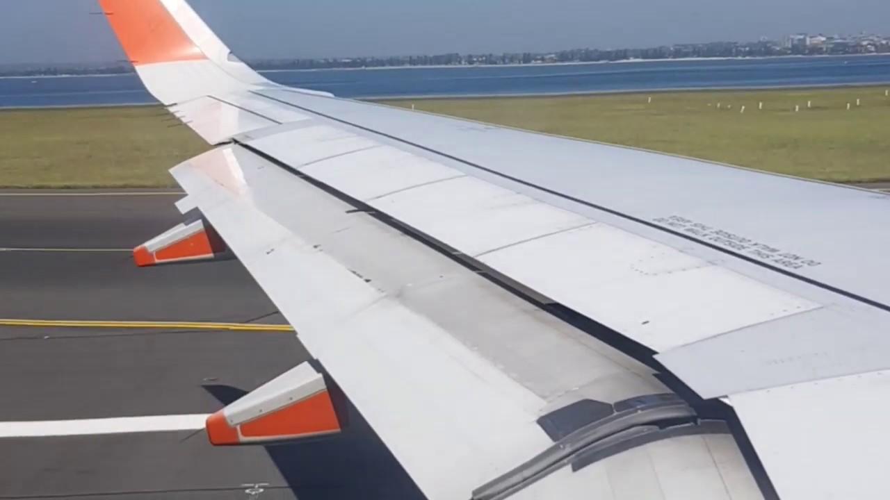 Jetstar A320 takeoff from Sydney to Ballina with views of sydney city ...