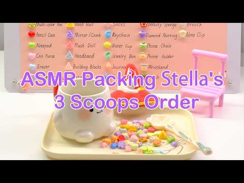 【Litebord Lucky Scoops】ASMR Packing Stella‘s 3 Scoops Order.