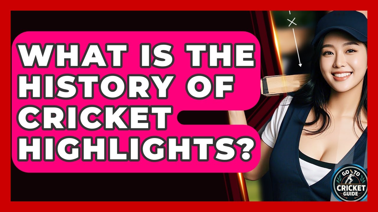 What Is The History Of Cricket Highlights? - Go-To Cricket Guide - YouTube