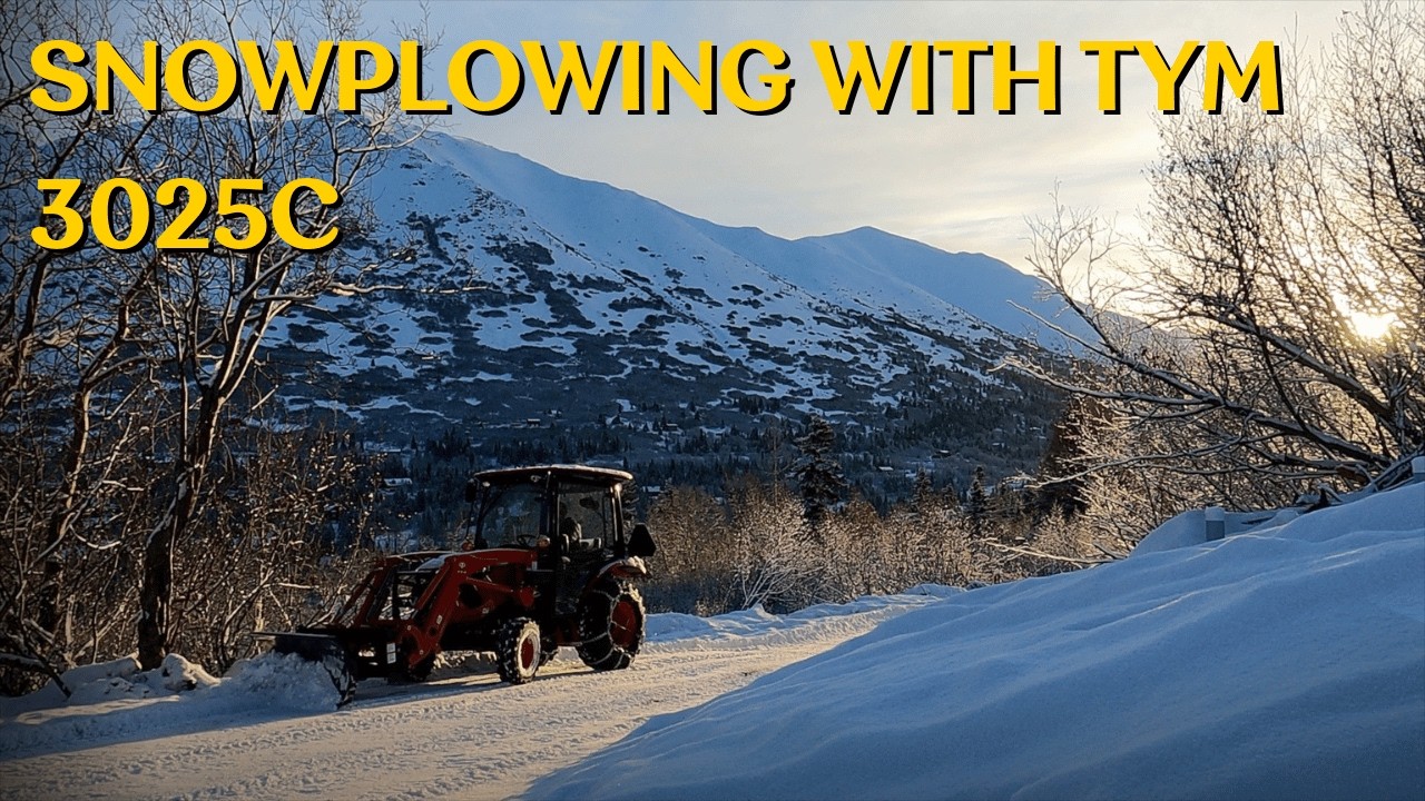 Snow Plowing Mountain Snow with the TYM 3025C - YouTube