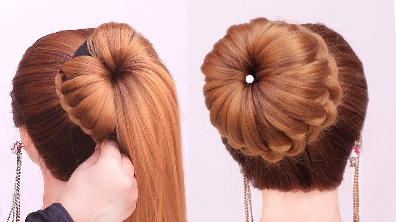 Fantastic bun hairstyle for ladies l easy bun hairstyles for long hair ...
