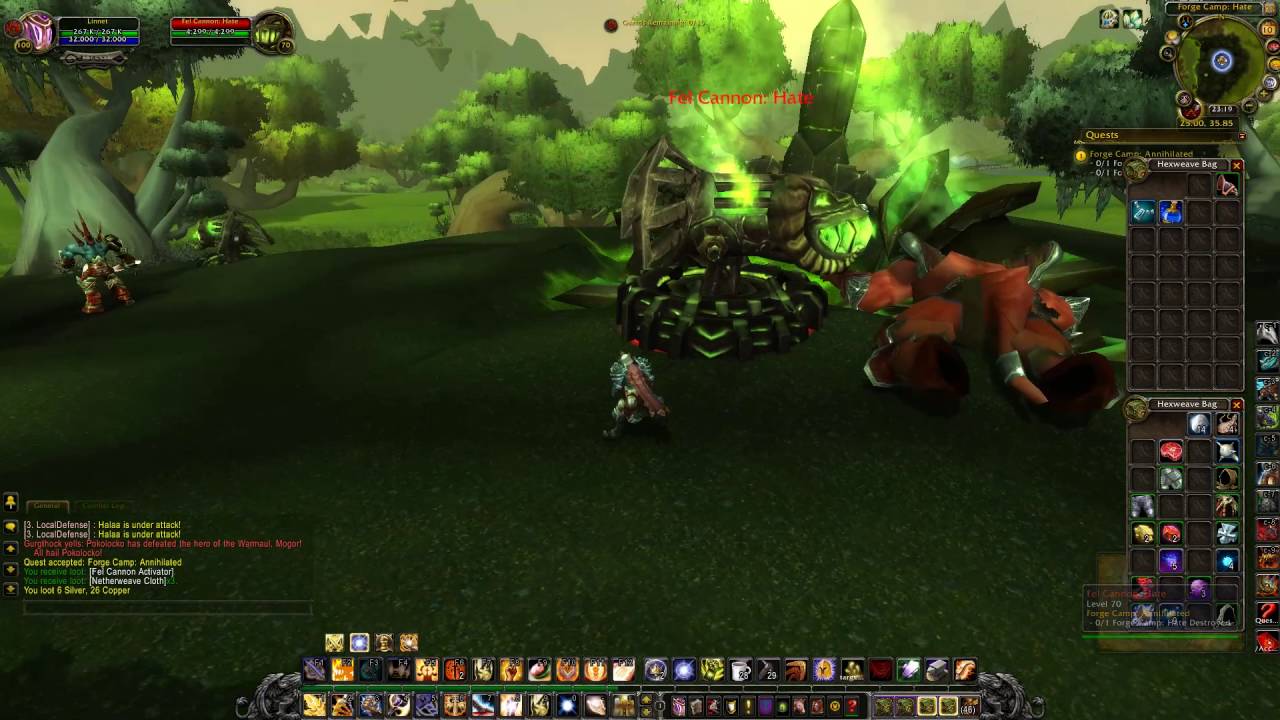 Forge Camp Annihilated Quest ID 10011 Playthrough Nagrand - YouTube
