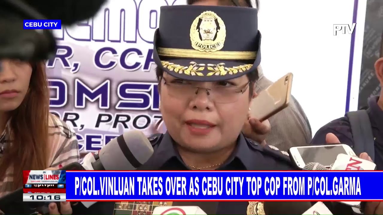 P/Col. Vinluan takes over as Cebu City top cop from P/Col. Garma - YouTube