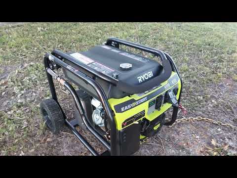 Ryobi Easy Start Generator operation start up, shut down and refill ...