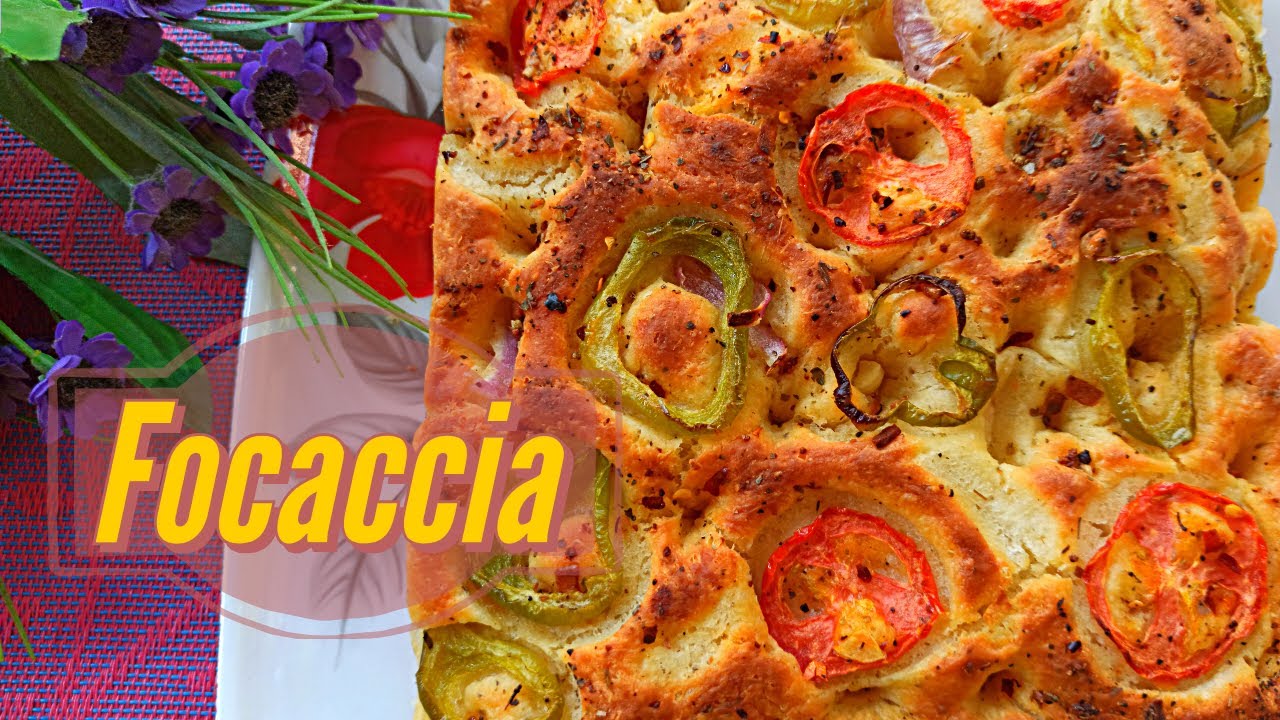 Focaccia bread / Italian bread/ Easy focaccia flat bread recipe - YouTube