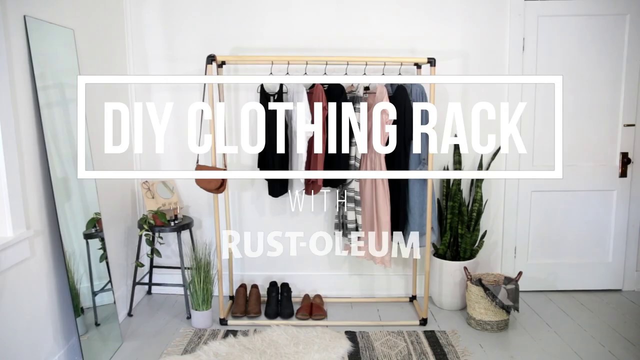 DIY Clothing Rack - YouTube