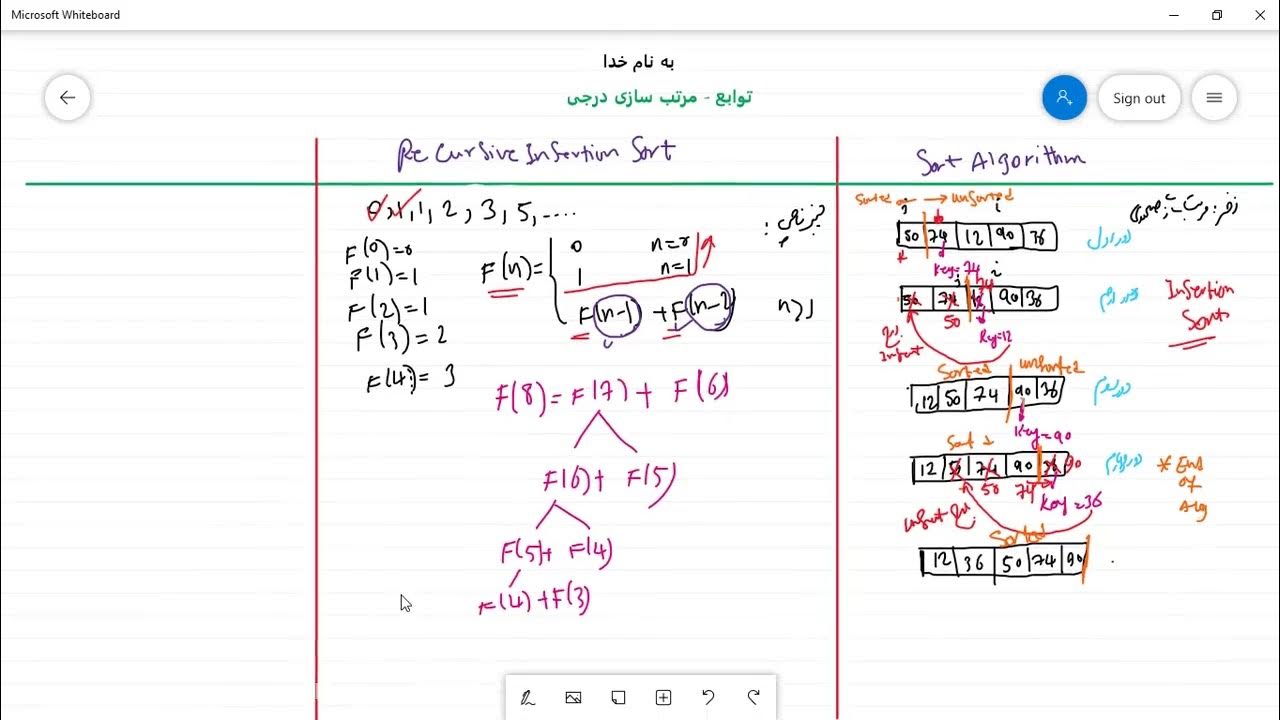 آکادمی برنامه نویسی پایتون 46 Recursive Insertion Sort - YouTube