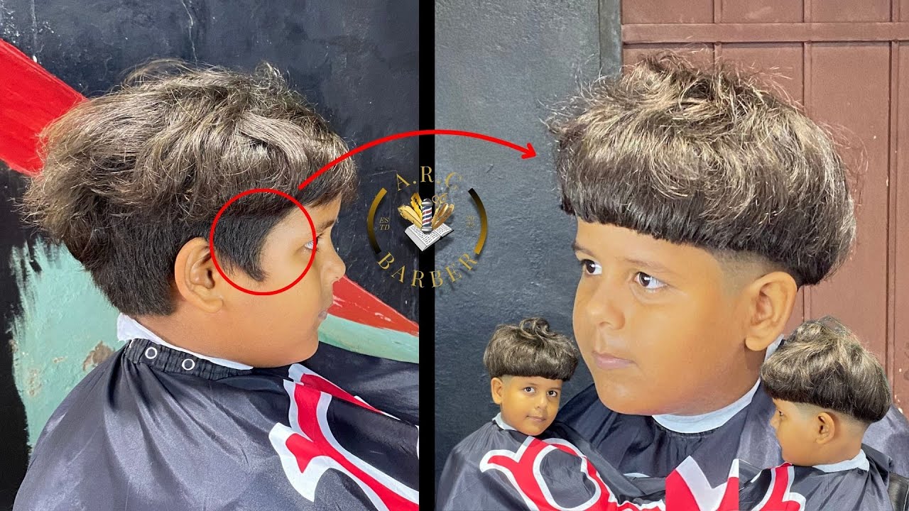 CORTE DE CABELLO PARA NIÑOS | CORTE ESTILO HONGO | MID FADE | FÁCIL Y ...