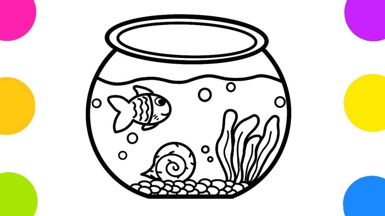 Drawing and Paint - How to draw an aquanrium - YouTube