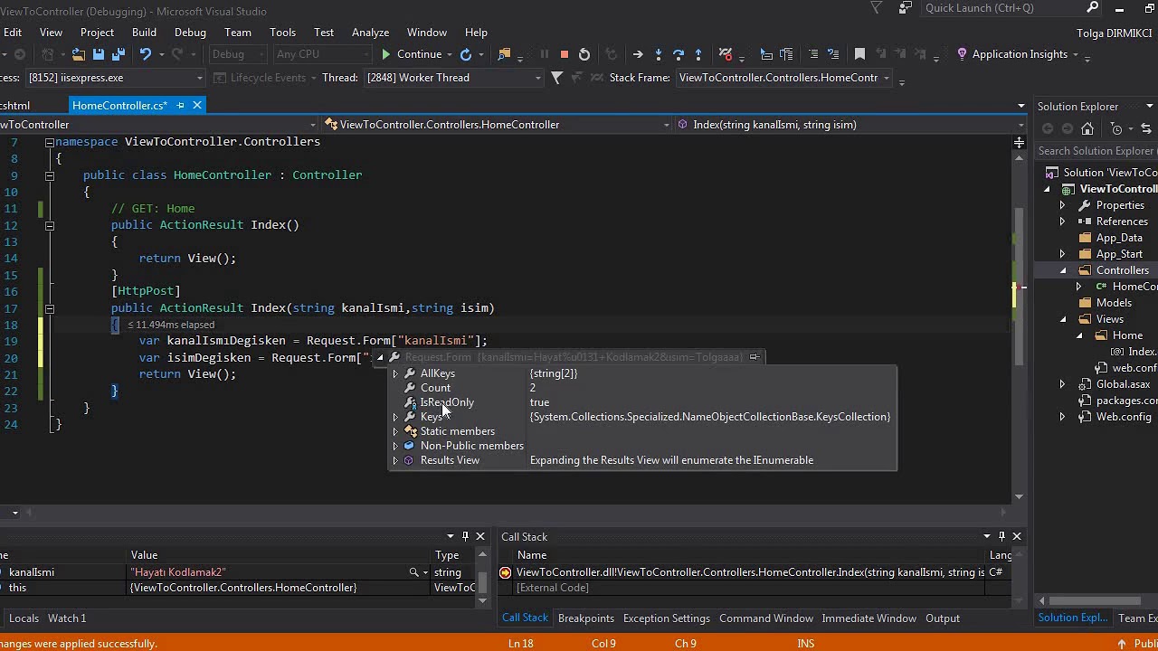 Asp.Net MVC-6 | View'dan Conroller Tarafına Veri Alma | HtppGet ...