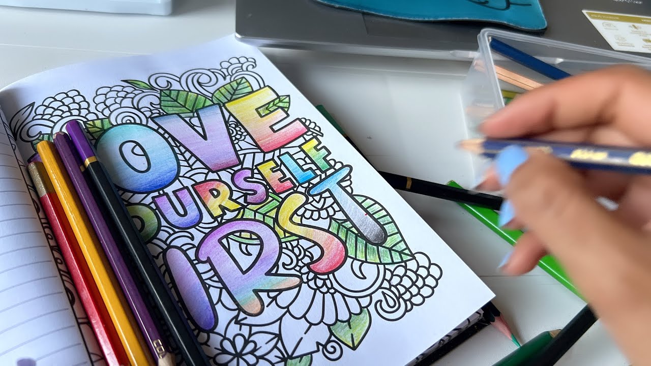 Affirmation and gratitude 🙏 coloring journal ….. - YouTube
