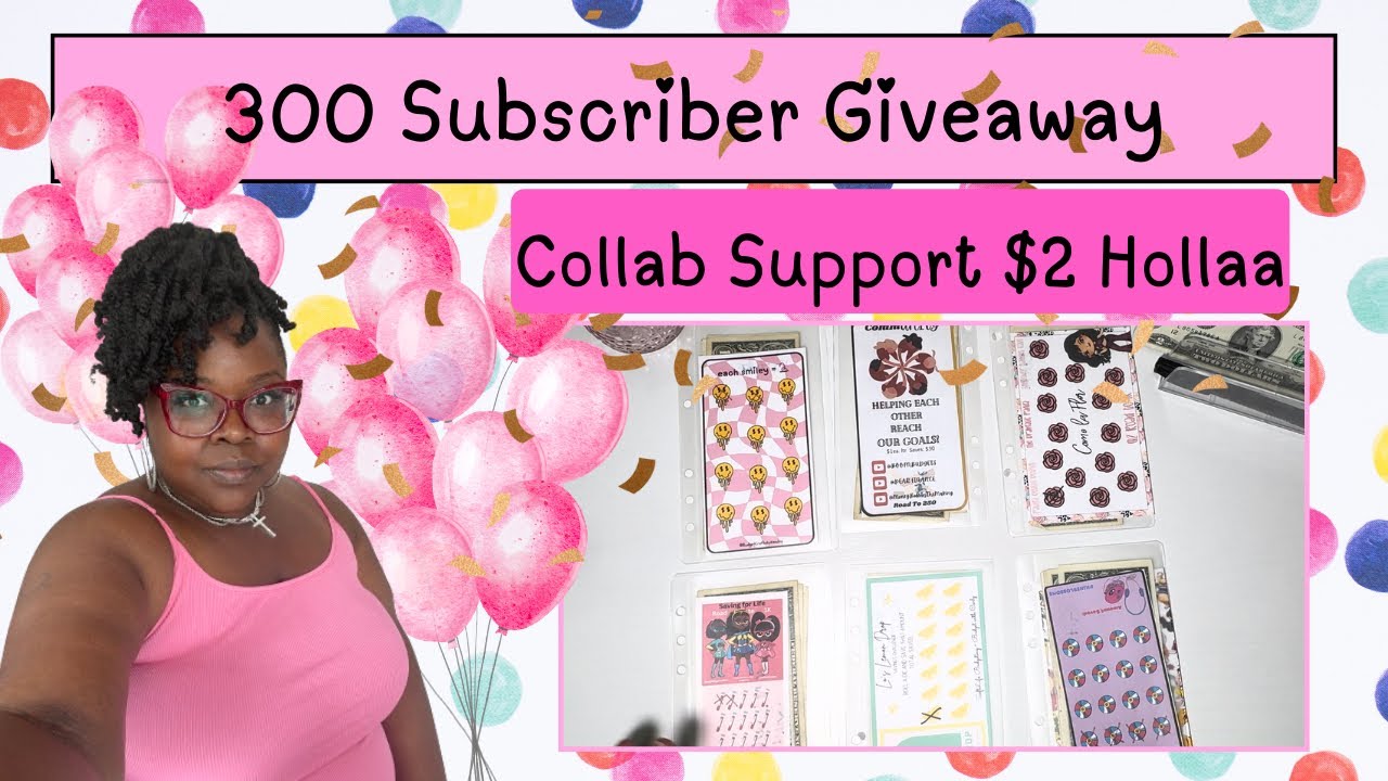 $2 Holla Collab Support & Mini Savings Challenge Cash Stuffing - YouTube