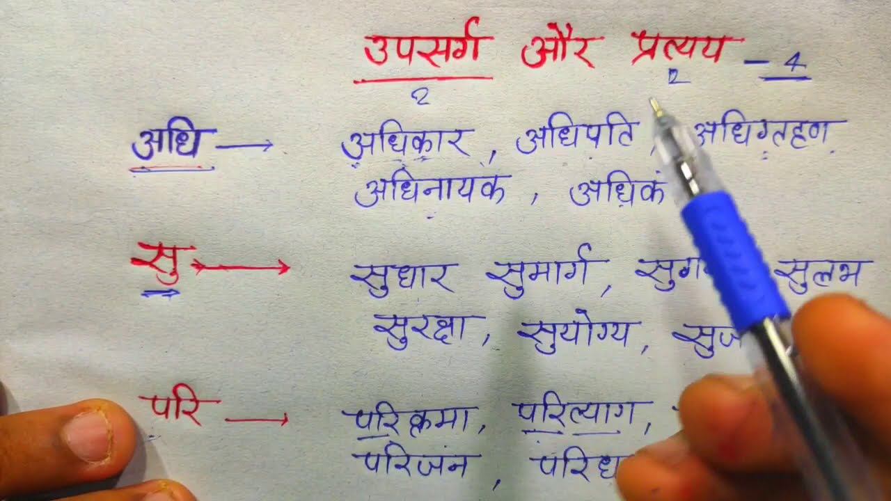 उपसर्ग एवं प्रत्यय कक्षा 10 || Upsarg avam pratyay class 10th up board ...