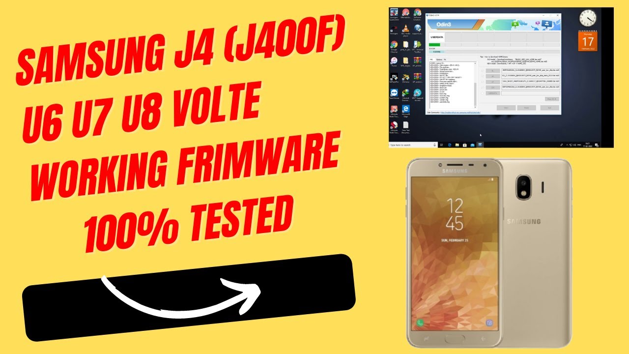 SAMSUNG J4 (J400F) U6 U7 U8 VoLTE WORKING FRIMWARE | 100% TESTED - YouTube