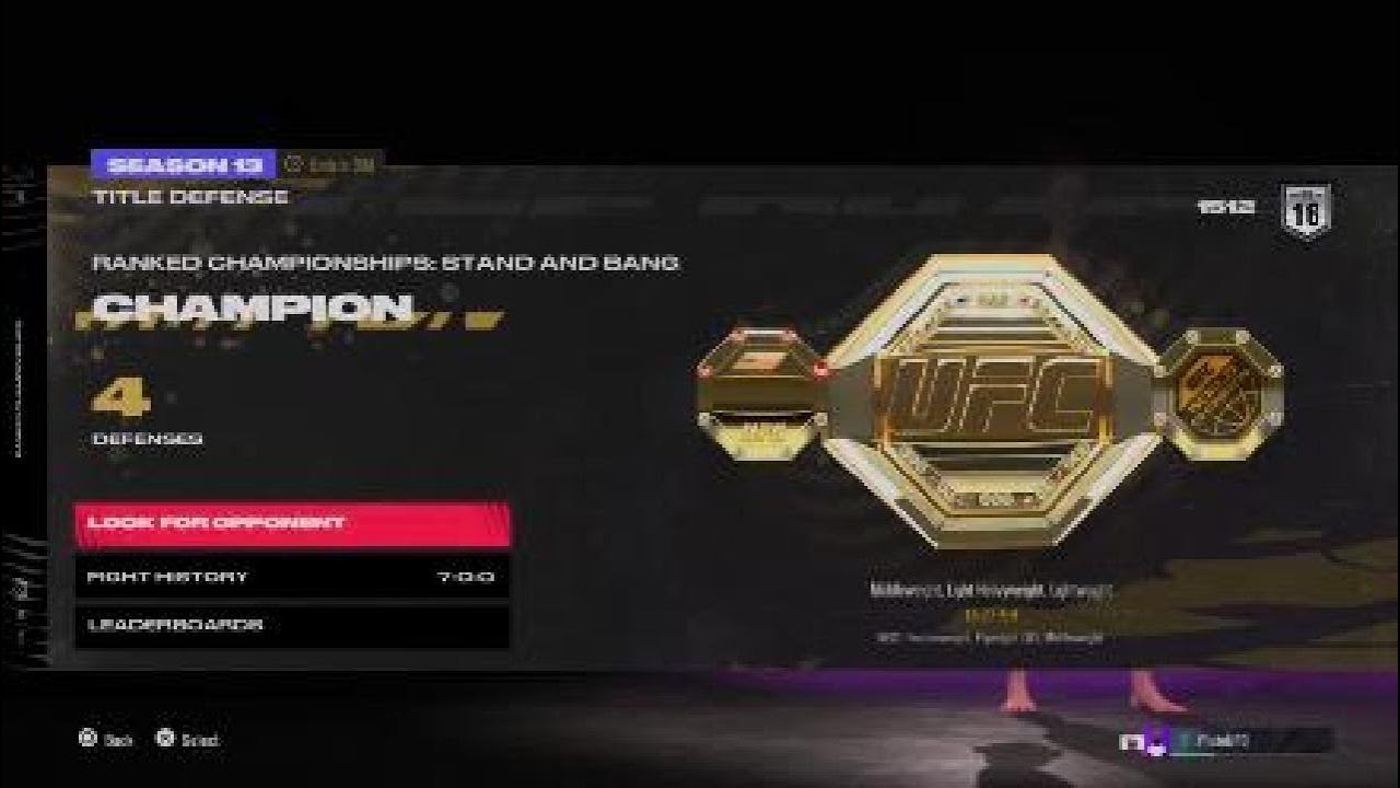 MID UFC 5 PLAYER'S RODE TO RANKED DIVISION 20 - YouTube