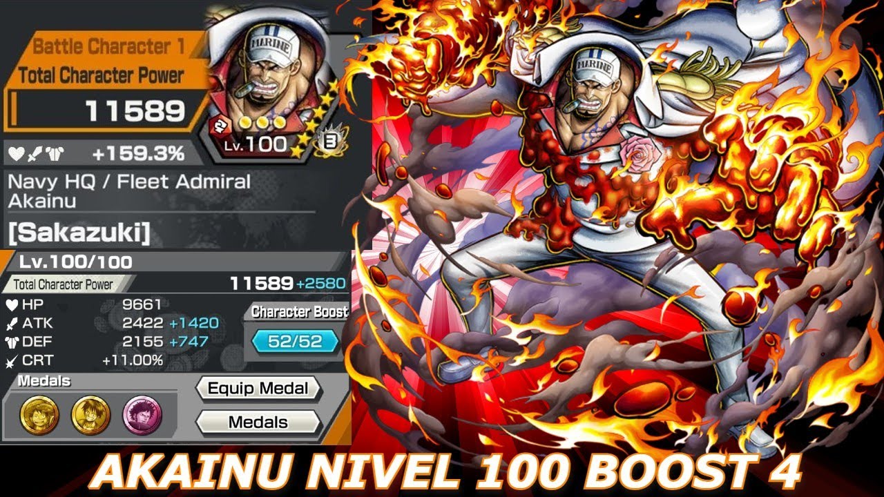 AKAINU EXTREME BOOST 4 NIVEL 100 GAMEPLAY | ONE PIECE BOUNTY RUSH - YouTube