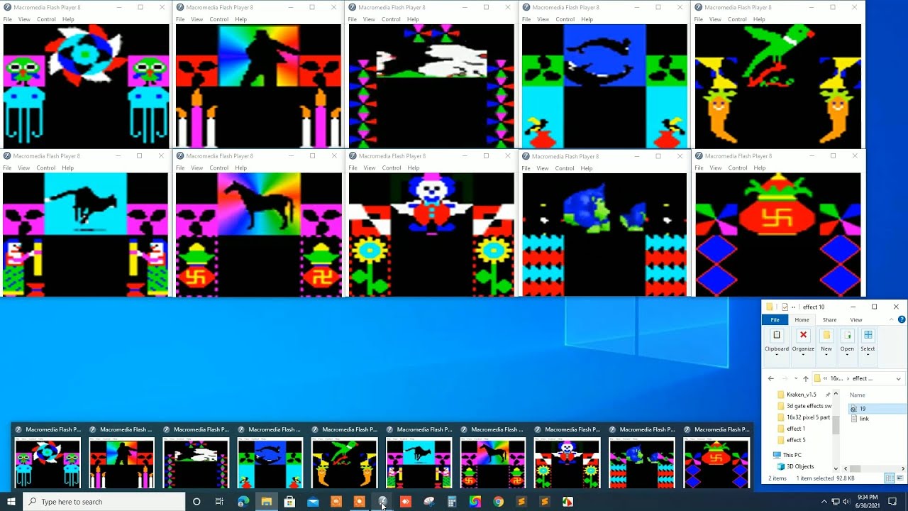 16x32 pixel 5 part multilayer 3D gate effects for T8000 part 11 - YouTube