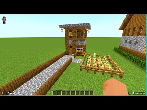How To Build A Simple Modern Mini Home In Minecrfat - YouTube