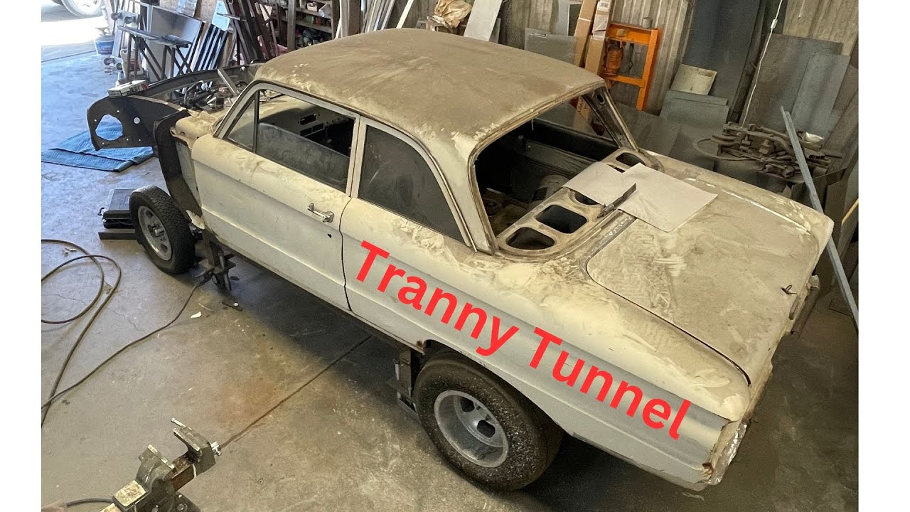 Transmission tunnel part 1 on my 61 Ford Falcon Gasser/Street Freak ...