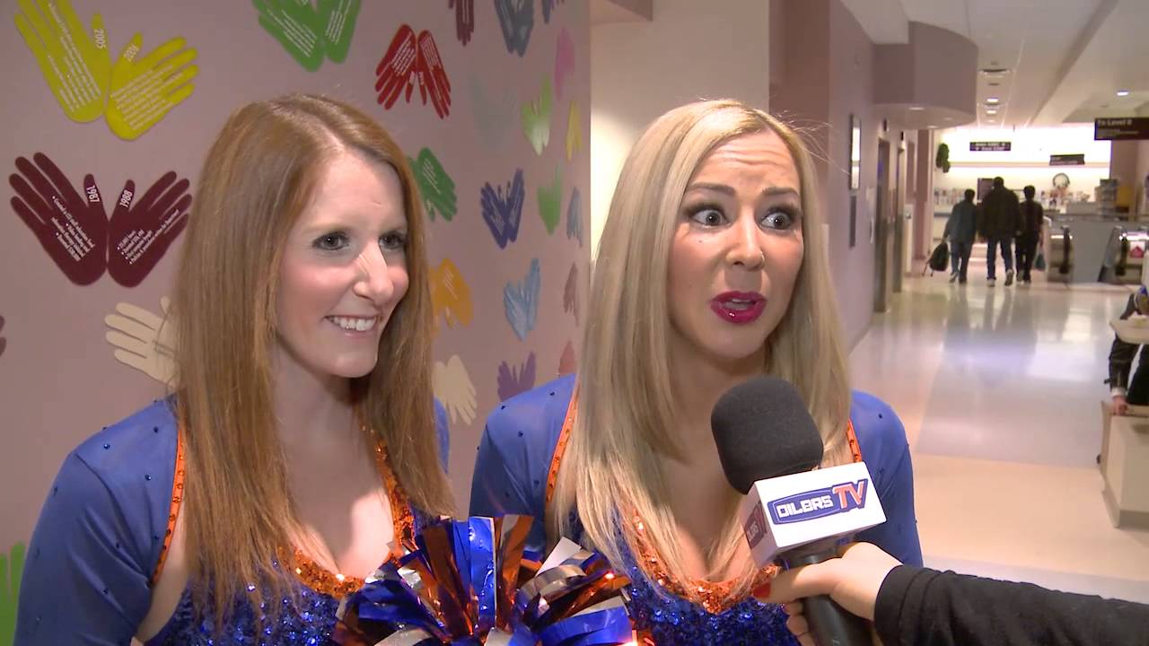 Oilers Octane Visits Cross Cancer Institute - YouTube