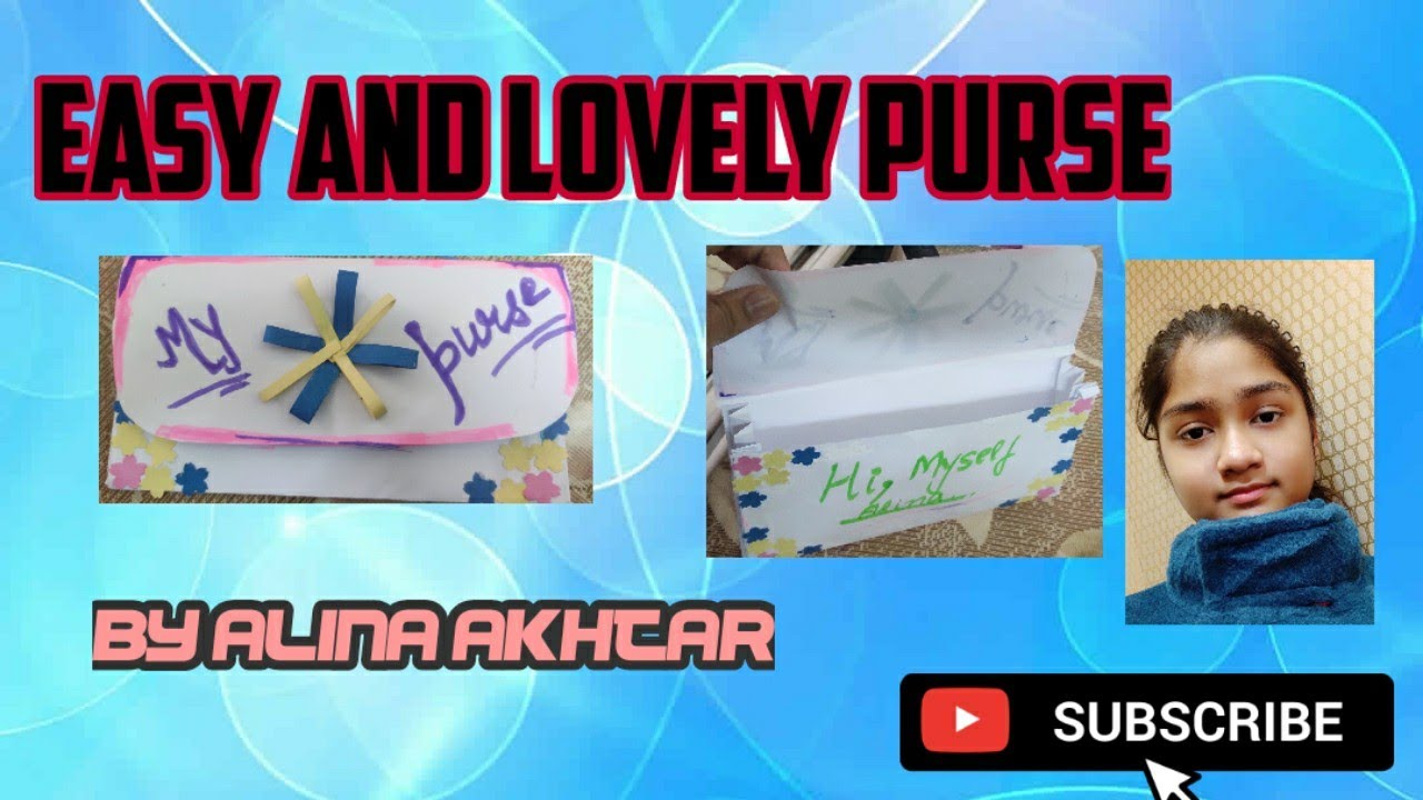 EASY PAPER PURSE || BY ALINA AKHTAR || SIMPLE || - YouTube
