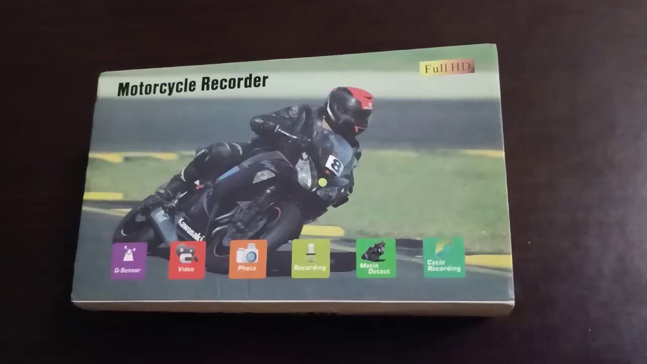 Motorcycle dashcam / dvr unboxing - YouTube
