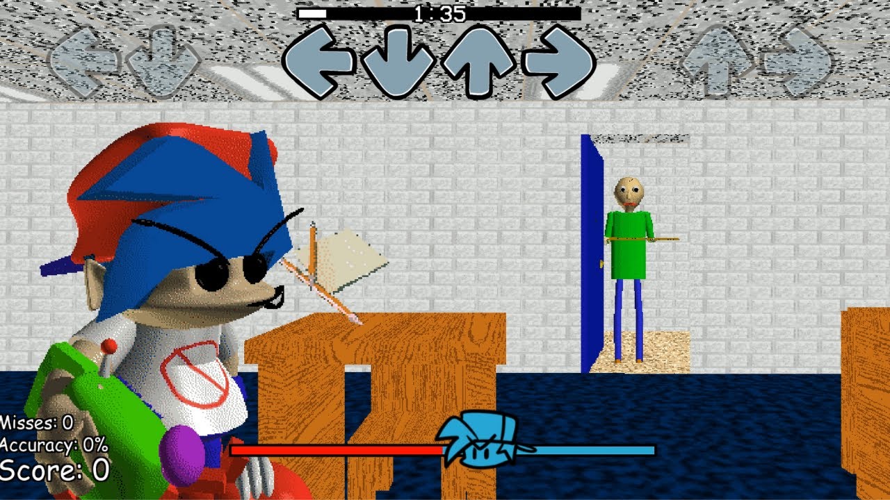 BALDI'S BASICS AS AN FNF MOD?? | Baldi's Funkin Class DEMO V2 FULL FNF ...