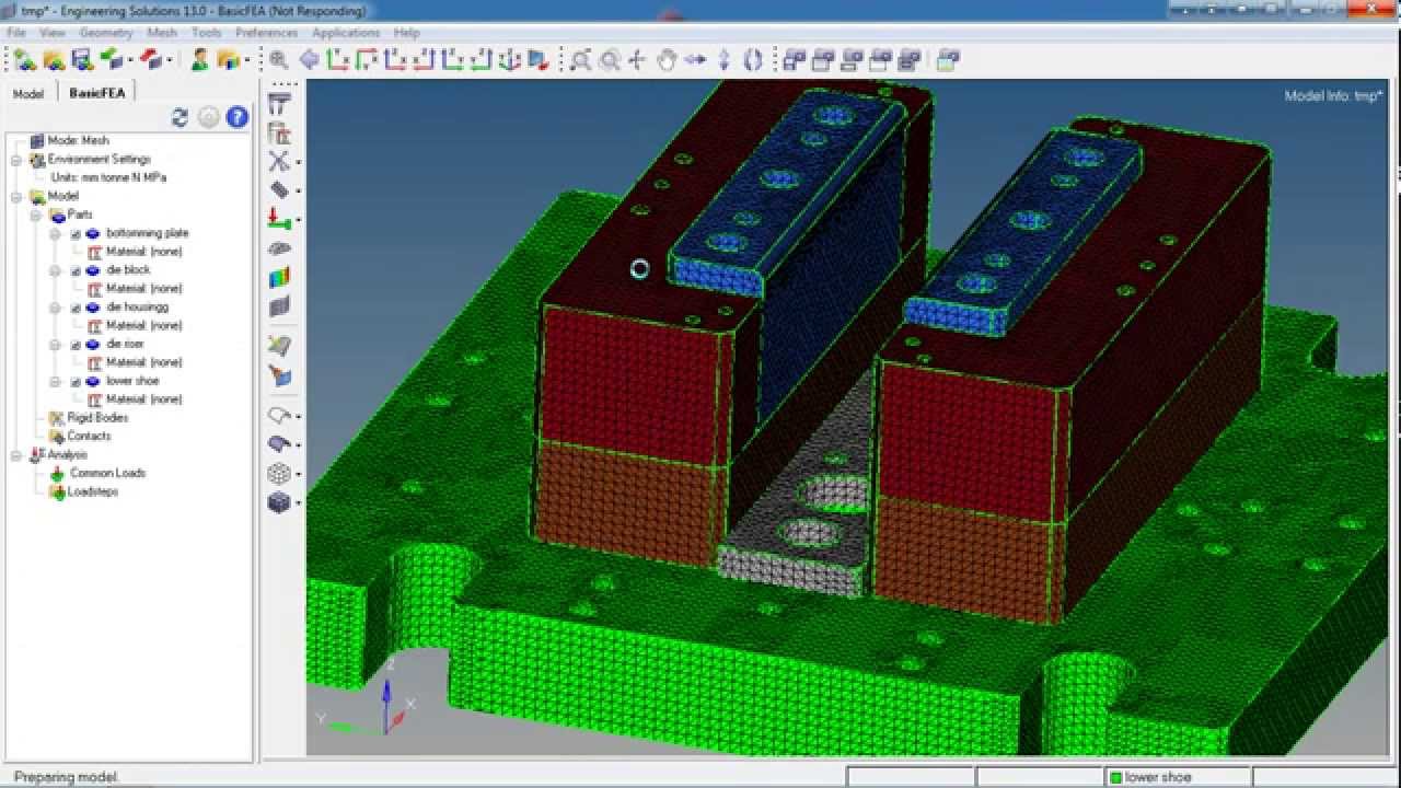 Die Structure Analysis (Plated dies) using Altair HyperWorks - YouTube