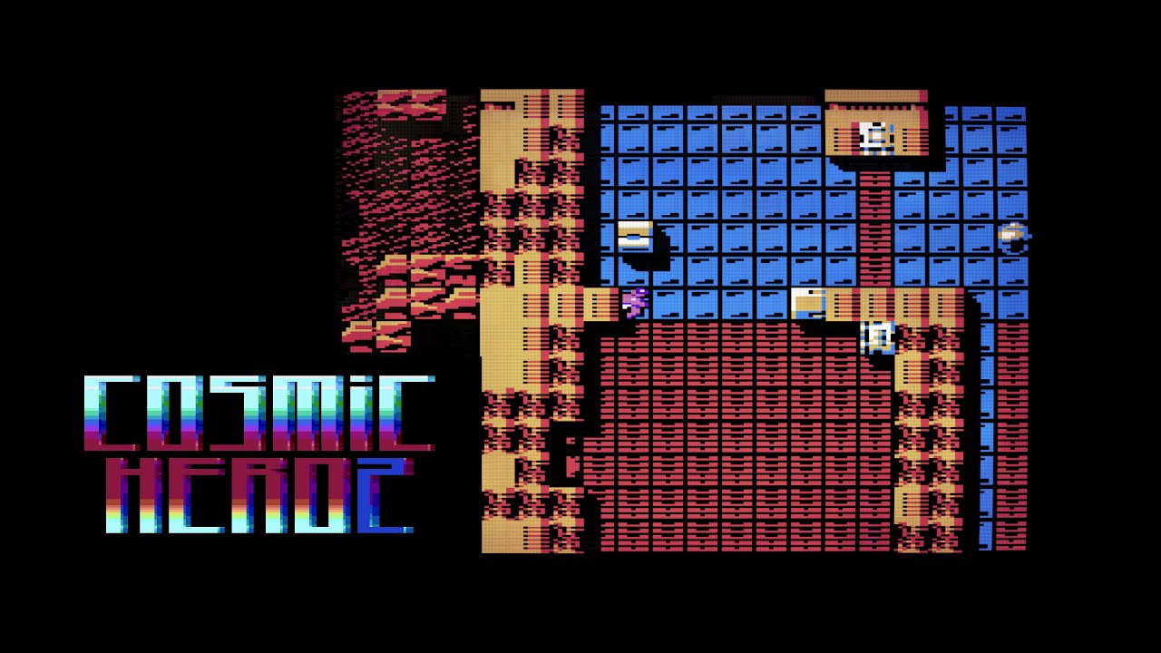 Cosmic Hero 2 - early alpha version running on real hardware - Atari 8 ...
