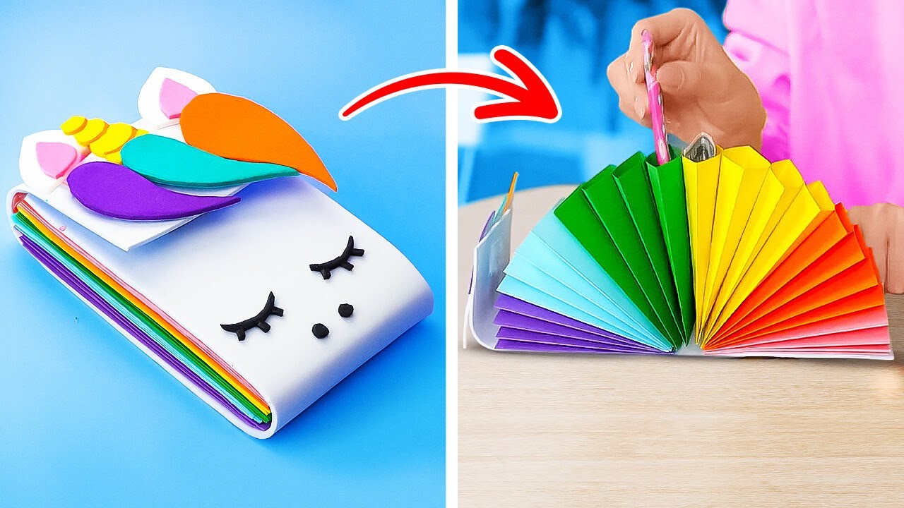Trucos geniales para la escuela y proyectos de papelería DIY que no ...