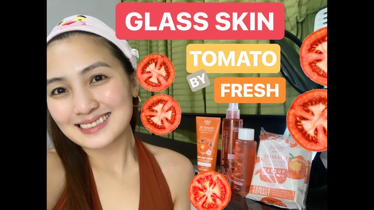 Glass Skin using Tomato by Fresh Skinlab I AV FamVlogs - YouTube