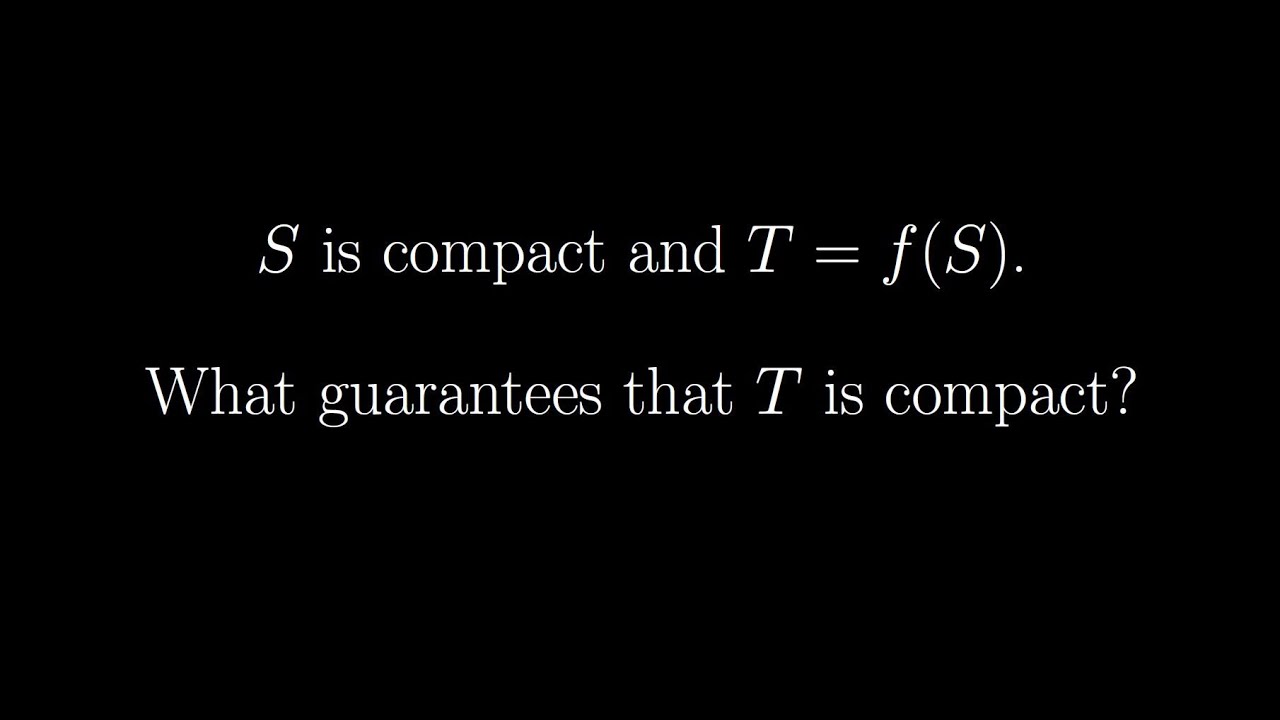 GRE Mathematics Subject Test - Maps between compact sets - YouTube