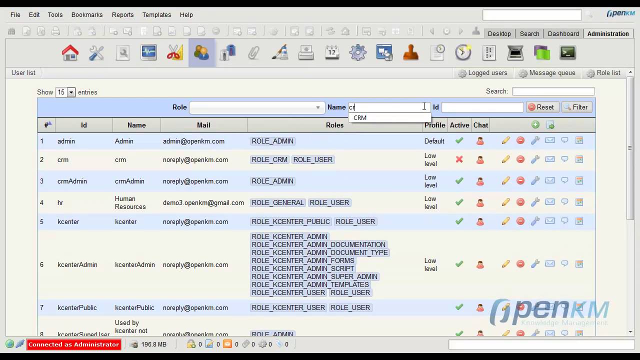 OpenKM - User management - YouTube