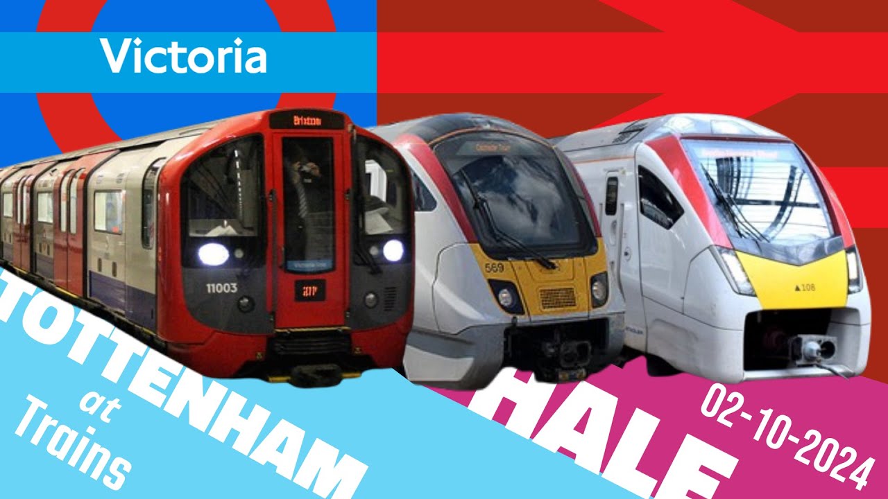 Trains at Tottenham Hale (02/10/24) - YouTube