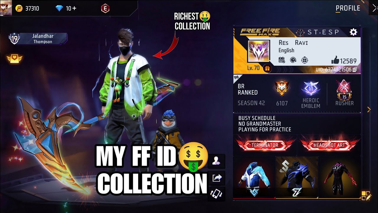 MY FF ID COLLECTION OF RS 100000🤑|FREEFIRE ID COLLECTION VIDEO|ID ...