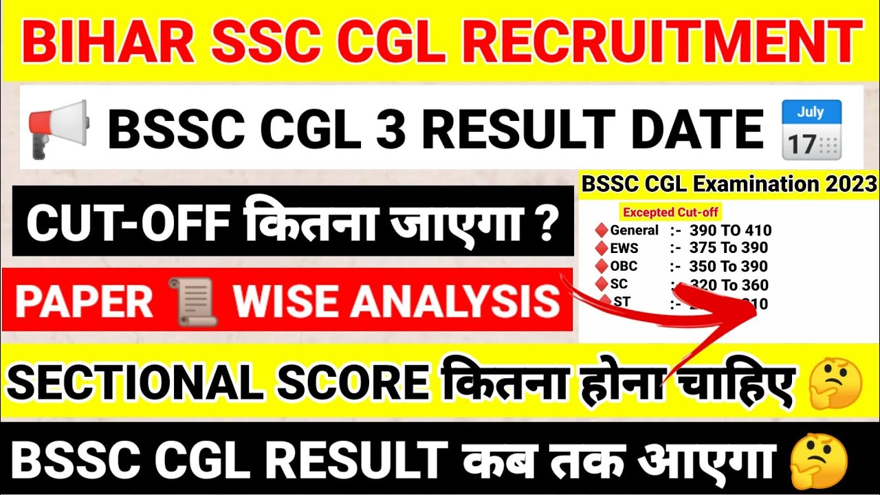 Bihar SSC CGL-3 Mains Result 2023 | BSSC CGL | BSSC CGL Cut-off 2023 ...