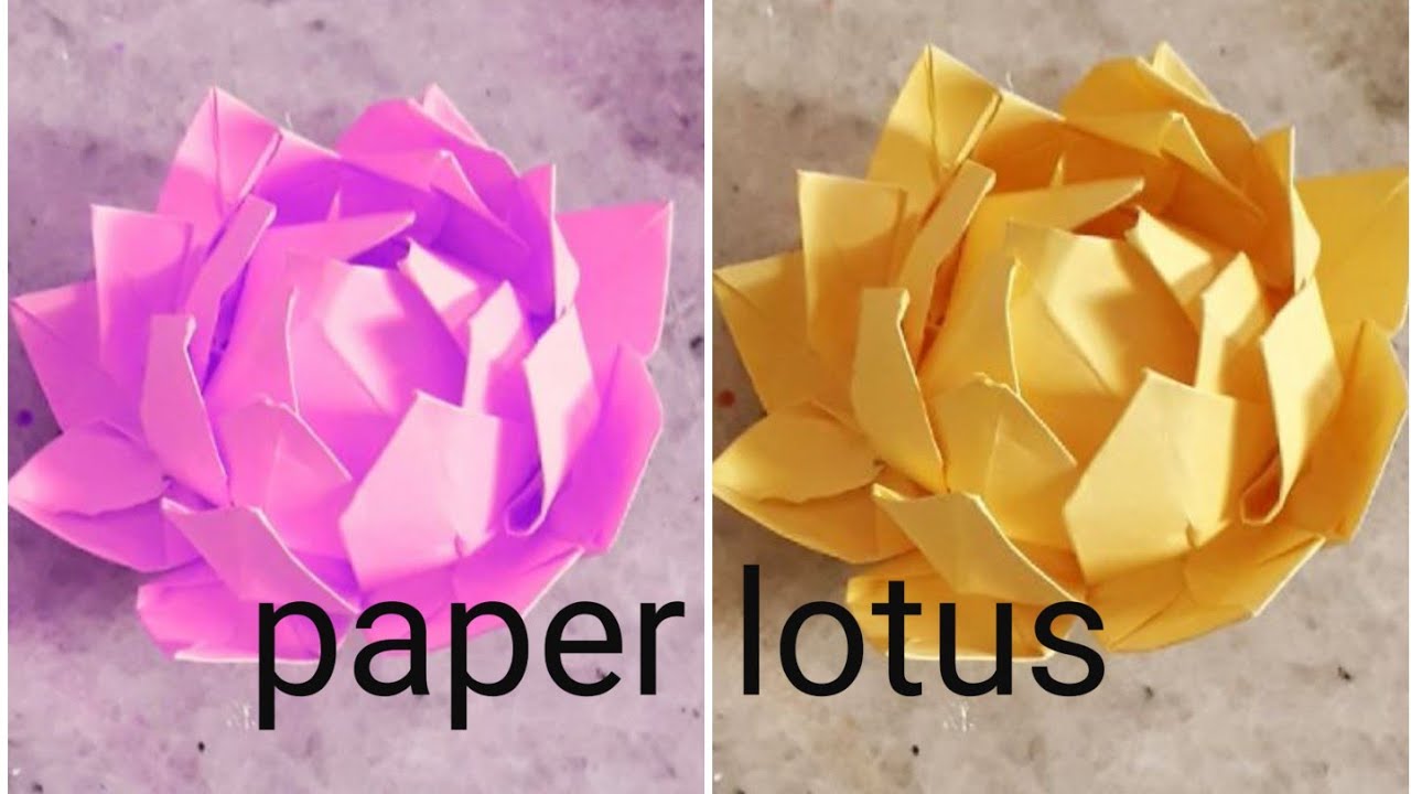 How to make a easy diy paper lotus/paper flower🌷🌷🌷💐🌺 - YouTube
